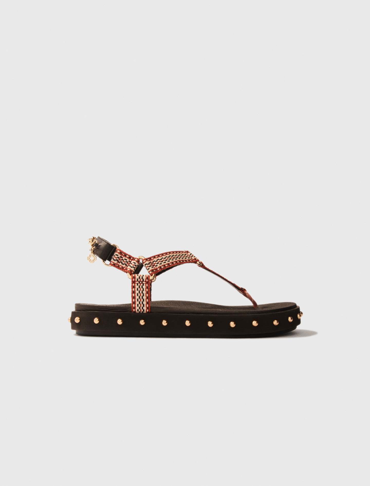 Flat rope and leather sandals - Sandals | Maje