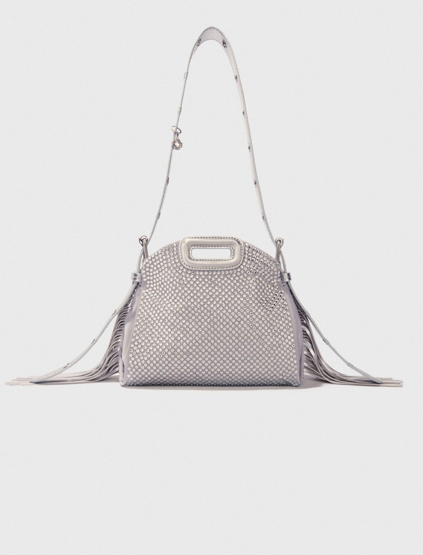 Sac Miss M Mini métal à strass noir / gris pour femme | Maje